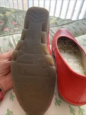 Fly London | Shoes | Fly London Bright Coral Red Slipon Ballet Wedges ...